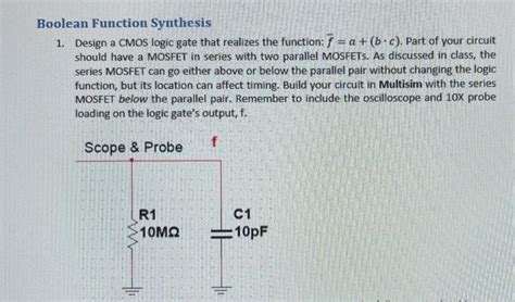 Solved Oolean Function Synthesis 1 Design A Cmos Logic Gate