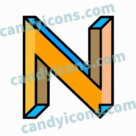 A Sharp And Angular Letter N 6663 Candyicons