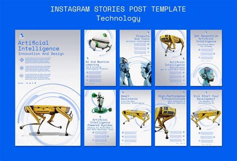 그라디언트 Ai 기술 Instagram 이야기 무료 Psd 파일