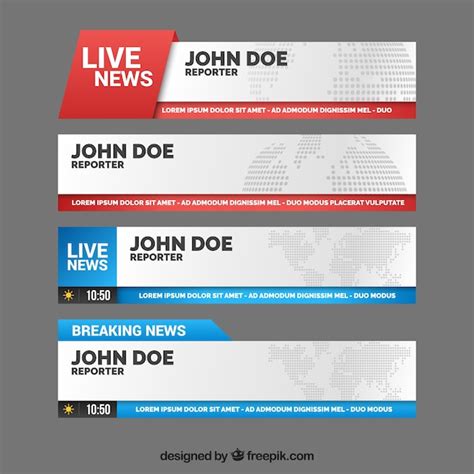 Tv News Banner Vectors And Illustrations For Free Download Freepik