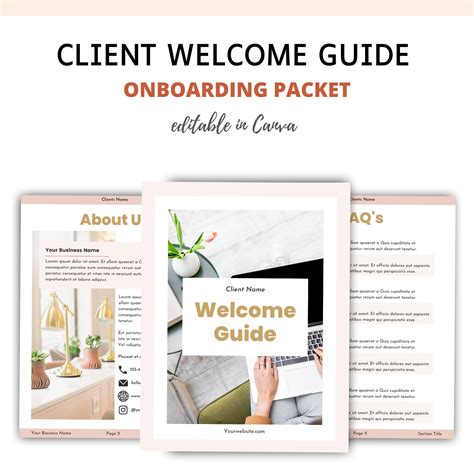 Welcome Guide Packet Editable Client Onboarding Templates Toolkit For Freelancers