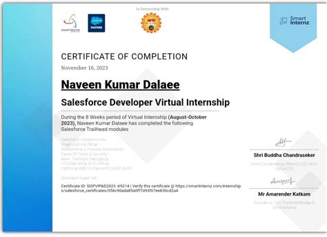 Naveenkumar Dalaee On Linkedin Salesforce Smartinternz