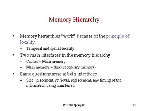 Memory Hierarchy