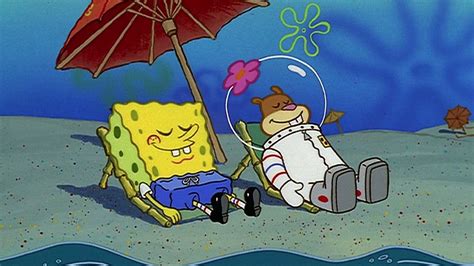 Locals Spongebobsquarepants And Sandy Cheeks Were Having A Relaxing