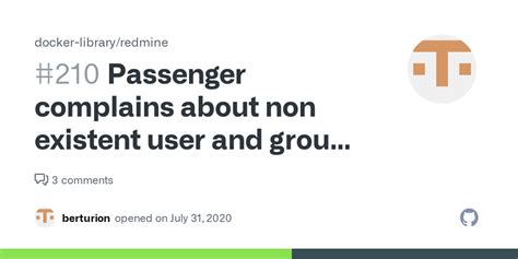Passenger Complains About Non Existent User And Group Id Running The Process · Issue 210
