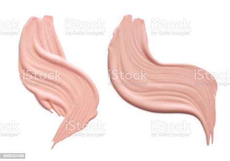 Cosmetic Liquid Foundation Cream Smudge Smear Strokes Make Up Smear