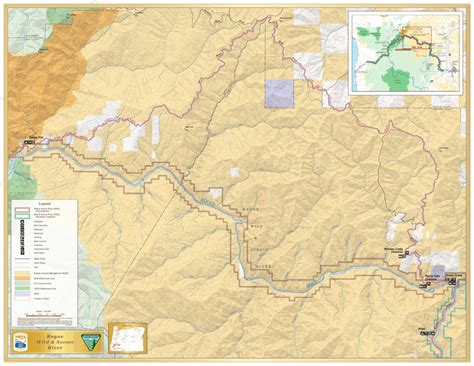 Rogue Wild And Scenic River Wild Segment Map By Bureau Of Land