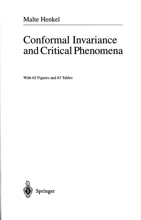 Pdf Conformal Invariance And Critical Phenomena