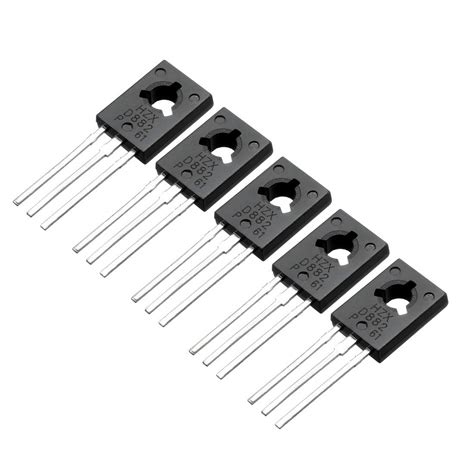 Uxcell Pcs D Transistor A TO NPN Pins PCB Through Hole Bipolar Transistor V A
