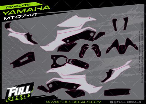 Yamaha Mt07 V1 Plantilla Pro Full Decals