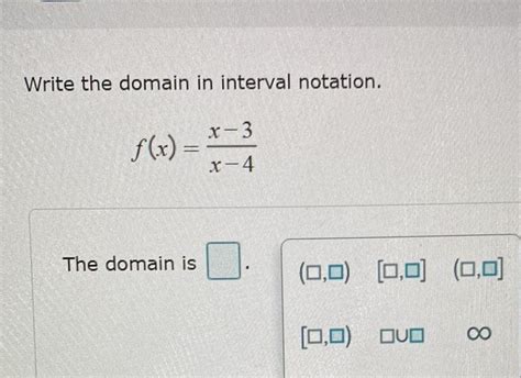 [answered] Write The Domain In Interval Notation F X The Domain Is X 3
