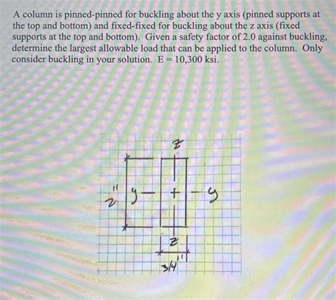 Solved A Column Is Pinned Pinned For Buckling About The Y