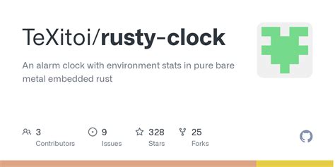 GitHub TeXitoi Rusty Clock An Alarm Clock With Environment Stats In Pure Bare Metal Embedded Rust