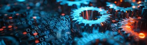 Digital Gears And Binary Code The Future Of Technology The Image