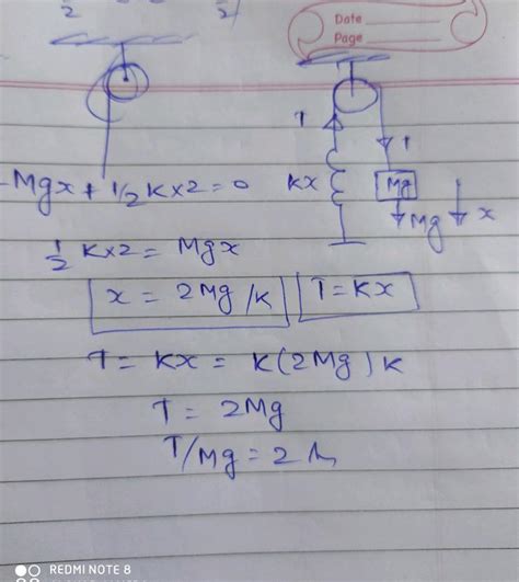 A Block Of Mass M Is Connected To A Massless Pulley And Mass Less