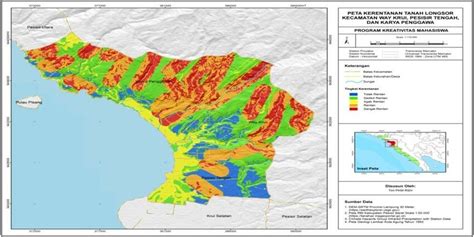 Landslide Vulnerability Map Way Krui District Central Coast And