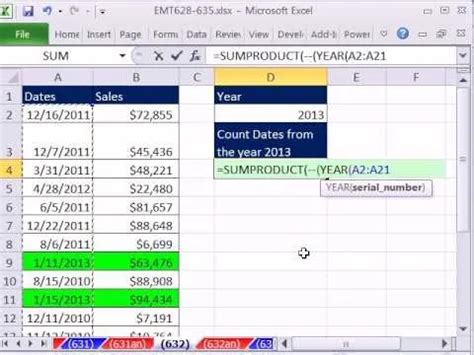 How To Count Dates Falling Within A Given Year In Ms Excel Microsoft Office Wonderhowto