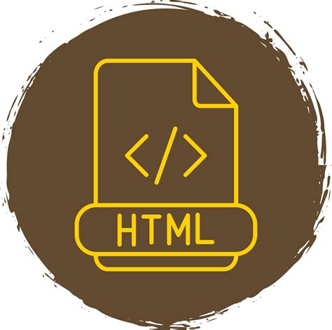 Html Line Circle Yellow Icon 39185907 Vector Art At Vecteezy