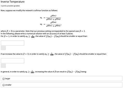 Solved Inverse Temperature Points Possible Graded Now Suppose We