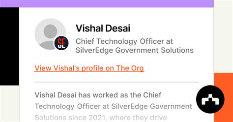 Vishal Desai Chief Technology Officer At Silveredge Government