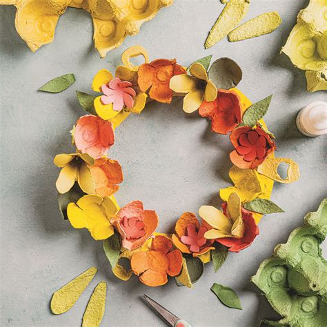 Egg Carton Flower Wreath Recipe Spinneys United Arab Emirates
