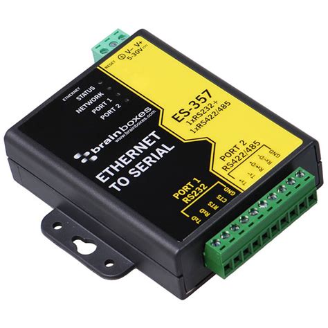 Brainboxes Es 357 1 Port Rs232 And 1 Port Rs422 485 Ethernet To Serial