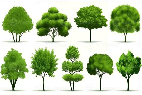 A Collection Of Different Types Of Trees Generative Ai 30598176 Stock