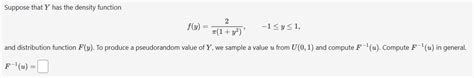Solved Suppose That Y Has The Density Chegg Com