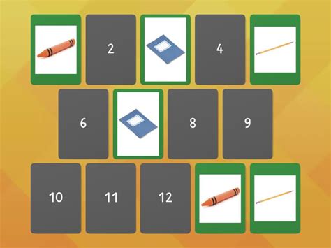 Classroom Objects Memory Game Matching Pairs Classroom Objects Memory Game Matching Pairs