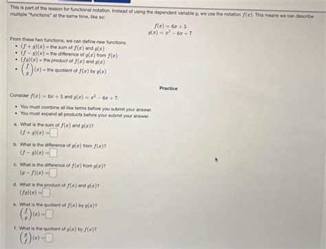 solved this is part of the reason for functional notation