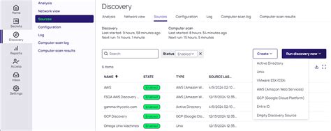 creating a discovery source