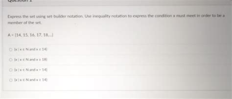 Solved Express the set using set-builder notation. Use | Chegg.com