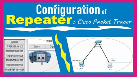Configuration Of Repeater In Cisco Packet Tracer Network With Repeater Youtube