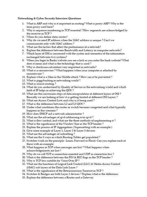 networks interview questions pdf