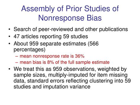 Ppt Nonresponse Rates And Nonresponse Bias In Surveys Powerpoint