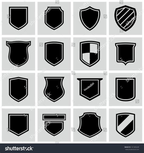 Shield Frames Icons Set Stock Vector Royalty Free 101383249