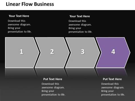 Ppt Linear Flow Business PowerPoint Presentation Process Management Diagram Templates