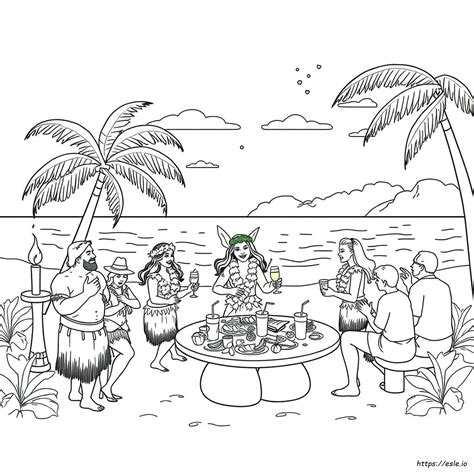 Desenho De Luau Para Colorir