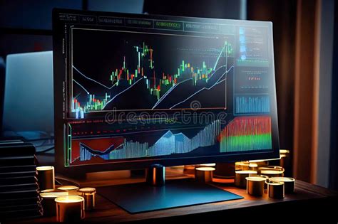 Abstract Market Stock Charts And Infographics Generative Ai Generative Ai Stock Illustration