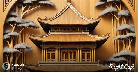 Bamboo Design Art Deco Chinese Temple With Bamboo Patterns