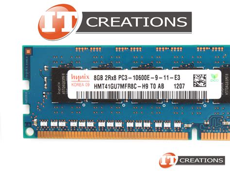Hmt41gu7mfr8c H9 Hynix 8gb Pc3 10600e Ddr3 1333 Unbuffered Ecc 2rx8 Cl9 240 Pin 1 5v Memory Module