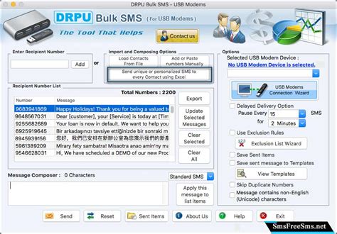 MAC SMS Software For USB Modems Screenshots Text Message Program