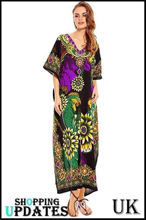 Looking Glam New Ladies Oversized Maxi Kimono Kaftan Tunic Kaftan Dress