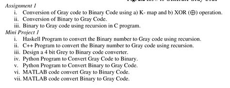 Solved Assignment 1i ﻿conversion Of Gray Code To Binary