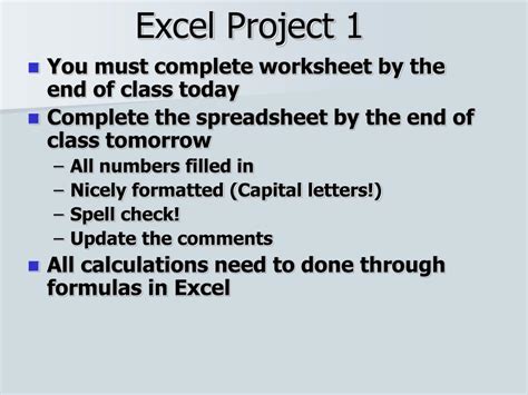 PPT Excel Project 1 PowerPoint Presentation Free Download ID 2913375