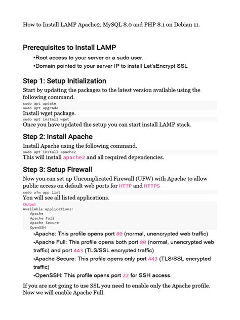 Debian11 Lampapache2mysql80php81 Pdf Transport Layer Security