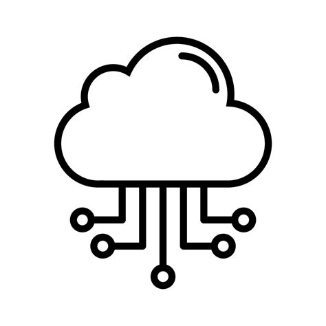 Cloud Computing Outline Icon 12860823 Vector Art At Vecteezy