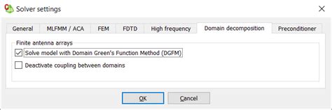 Finite Antenna Array Solver Settings