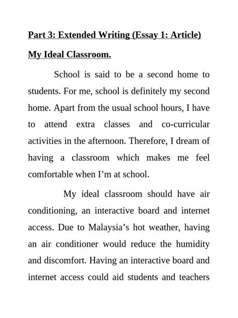 My Ideal Classroom Pdf
