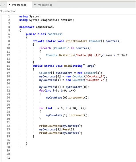 Solved Question Assuming The Class Counter Exists In My Chegg